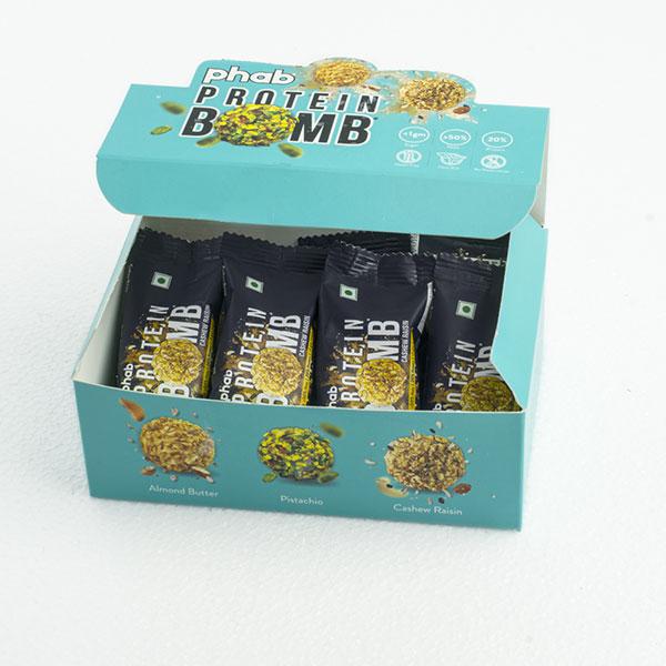 Buy Phab Protein Bomb - Cashew Raisin (Pack of 12) 1's Online at Best ...