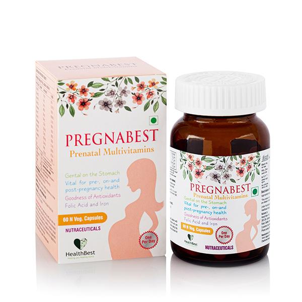 Buy HealthBest Pregnabest Prenatal Multivitamin Veg Capsule 60's Online ...