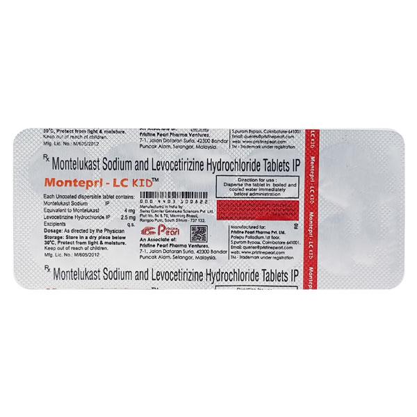 Buy MONTEPRL LC KID Tablet 10's Online at Upto 25% OFF | Netmeds