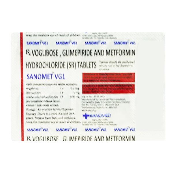 SANOMET VG 1 Tablet 10's : Price, Uses, Side Effects | Netmeds