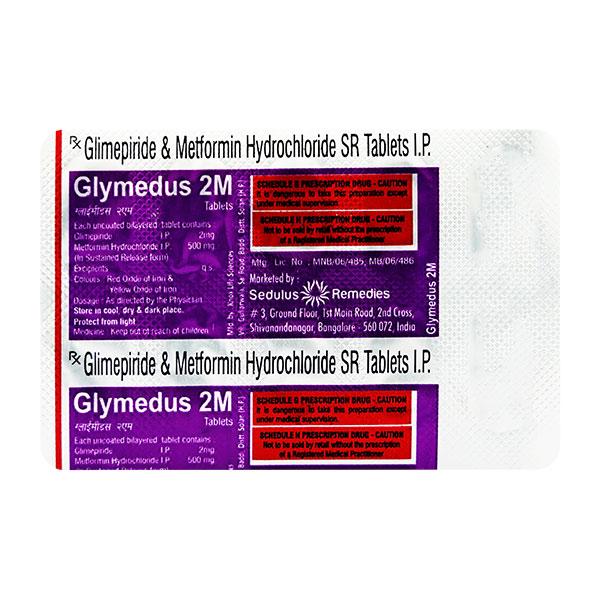 GLYMEDUS 2M Tablet 10's : Price, Uses, Side Effects | Netmeds