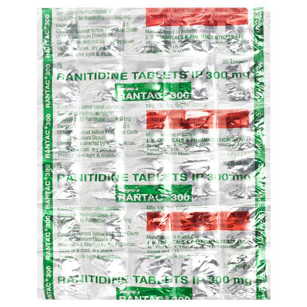 RANTAC 300mg Tablet 30's - Price, Uses, Side Effects | Netmeds