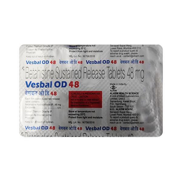 Buy VESBAL OD 48mg Tablet 10's Online at Upto 25% OFF | Netmeds