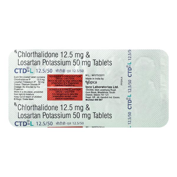CTD L 12.5/50mg Tablet 10'S : Price, Uses, Side Effects | Netmeds