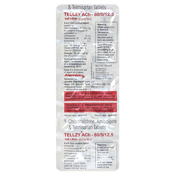 TELLZY ACH 80/5/12.5mg Tablet 10's