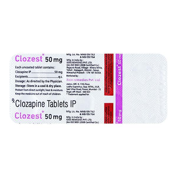 Buy CLOZEST 50mg Tablet 10's Online at Upto 25% OFF | Netmeds