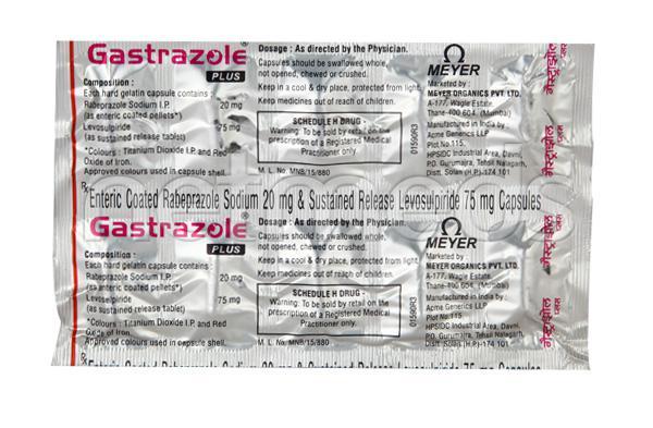 Buy Gastrazole Plus Capsule 10'S Online at Upto 25% OFF | Netmeds