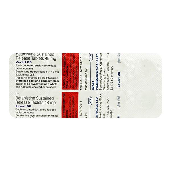 Buy ZEVERT OD Tablet 10's Online at Upto 25% OFF | Netmeds