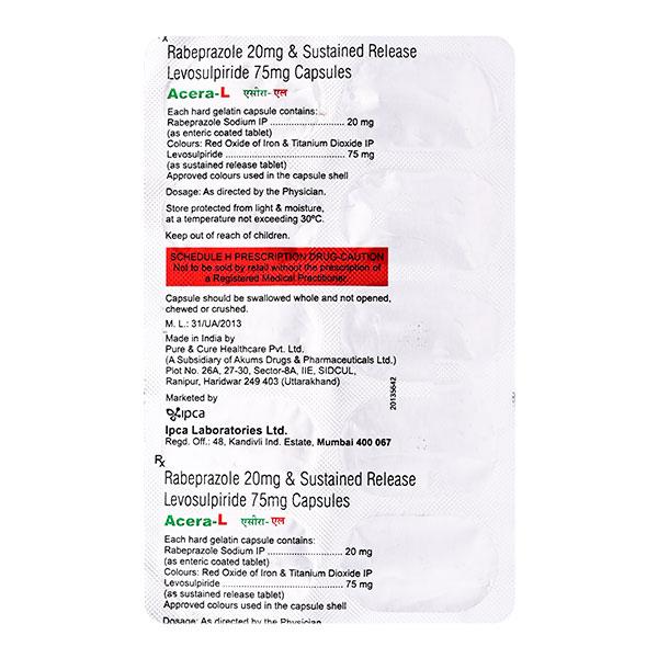 Acera L Capsule 10'S Price, Uses, Side effects, Substitutes | Netmeds