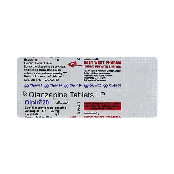 Olpin 20mg Tablet 10'S Price, Uses, Side effects, Substitutes | Netmeds