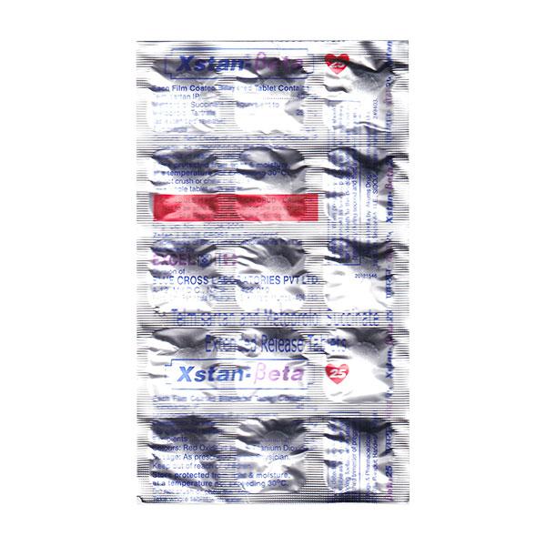 XSTAN BETA 25mg Tablet 15's Price, Uses, Side effects, Substitutes ...