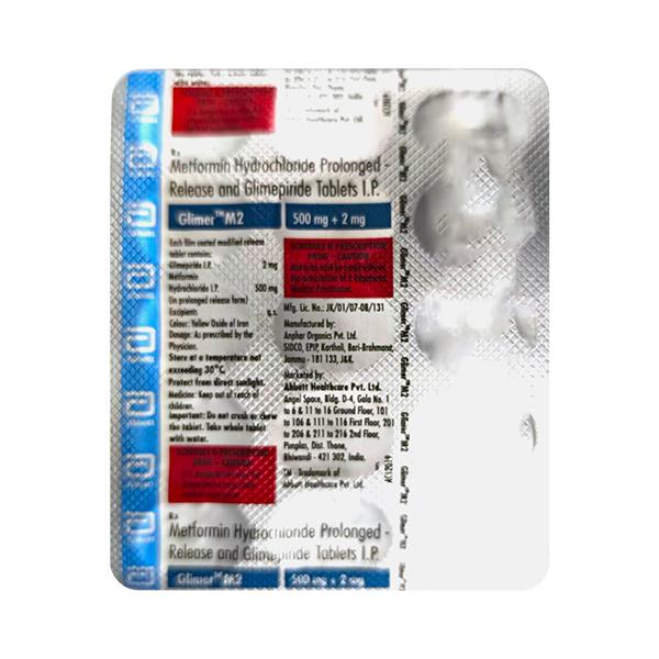 Buy GLIMER M2 Tablet 15's Online at Upto 25% OFF | Netmeds