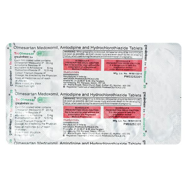 TRIOLMESAR 20 Tablet 15's : Price, Uses, Side Effects | Netmeds