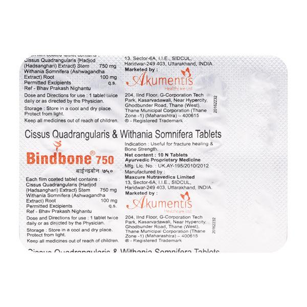BINDBONE 750 Tablet 10's Price, Uses, Side effects, Substitutes | Netmeds