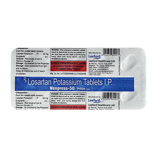 NEOPRESS 50mg Tablet 10's Price, Uses, Side effects, Substitutes | Netmeds