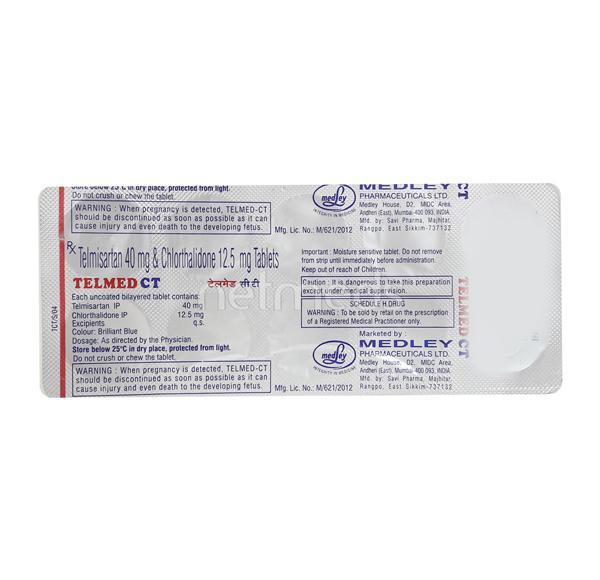 Telmed CT Tablet 10'S : Price, Uses, Side Effects | Netmeds
