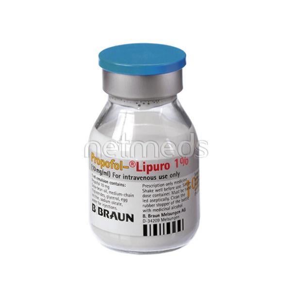 Propofol Lipuro 1% Injection 20ml - Price, Uses, Side Effects, and ...