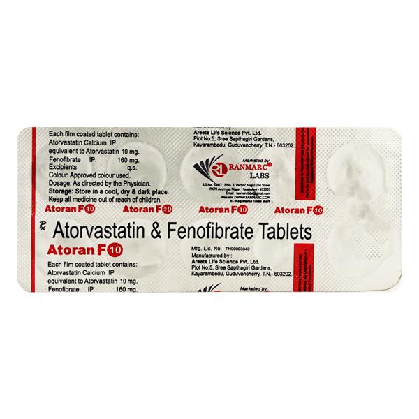 ATORAN F 10mg Tablet 10's Price, Uses, Side effects, Substitutes | Netmeds