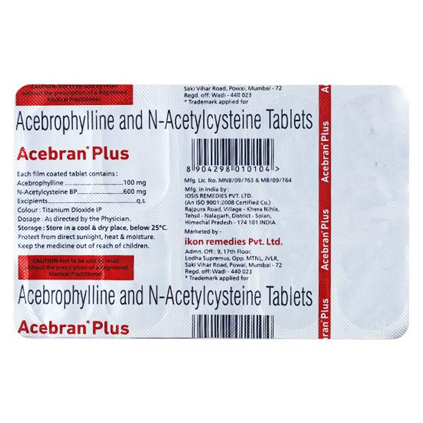 Buy ACEBRAN PLUS Tablet 10's Online at Upto 25% OFF | Netmeds
