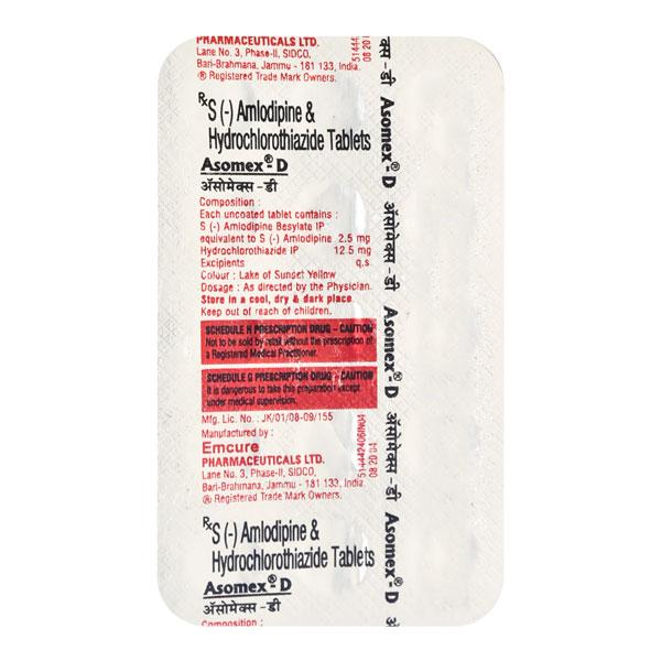Asomex D 2.5mg Tablet 15'S : Price, Uses, Side Effects | Netmeds