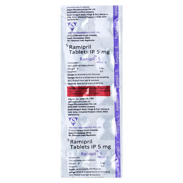 RAMIPIL 5 Tablet 10's : Price, Uses, Side Effects | Netmeds