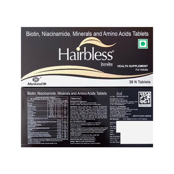 Buy HAIRBLESS Tablet 15's Online at Upto 25% OFF | Netmeds