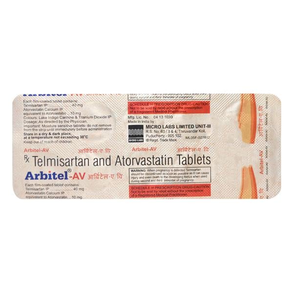 Arbitel AV Tablet 10'S : Price, Uses, Side Effects | Netmeds