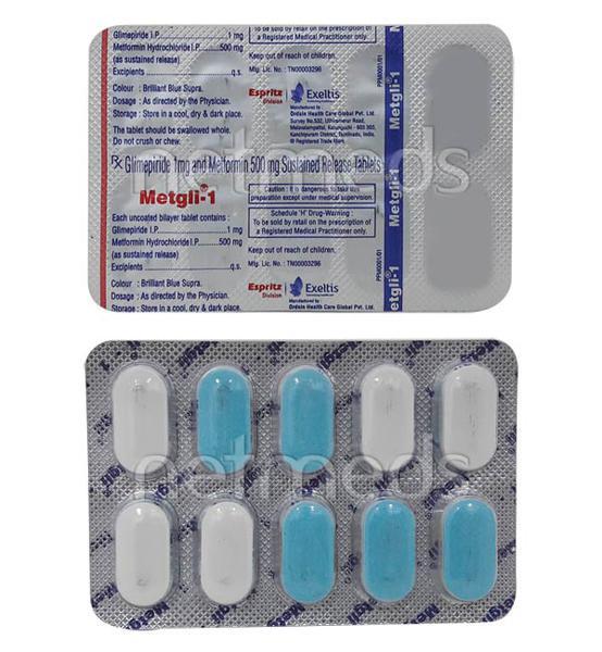 Metgli 1mg Tablet 10'S : Price, Uses, Side Effects | Netmeds