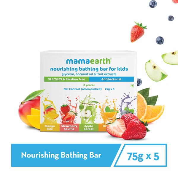 Buy Mamaearth Nourishing Kids Bathing Bar Glycerin Coconut Oil & Fruit ...