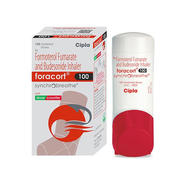 FORACORT 100 SYNCHROBREATHE WITH DOSE COUNTER 120md Inhaler 1's