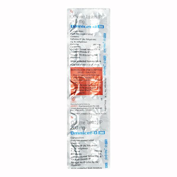 Omnicef O 200mg Tablet 10'S - Price, Uses, Side Effects | Netmeds