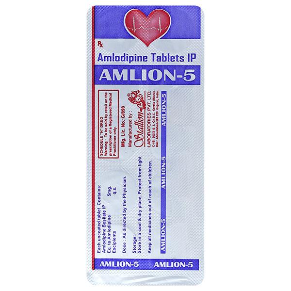 AMLION 5mg Tablet 10's : Price, Uses, Side Effects | Netmeds