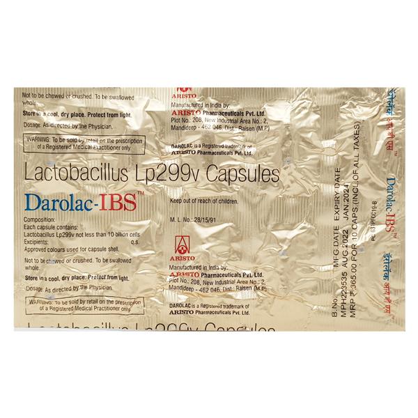 Darolac Ibs Capsule 10'S : Price, Uses, Side Effects | Netmeds