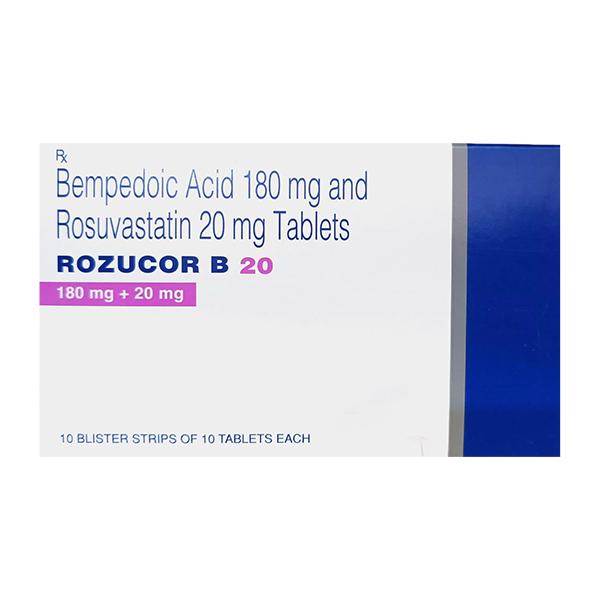 ROZUCOR B 20 Tablet 10's Price, Uses, Side effects, Substitutes | Netmeds