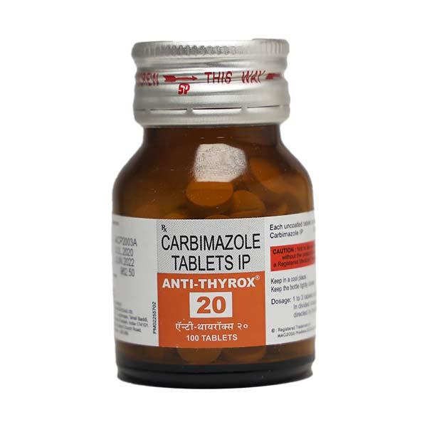 Anti Thyrox 20mg Tablet 100'S Price, Uses, Side effects, Substitutes ...