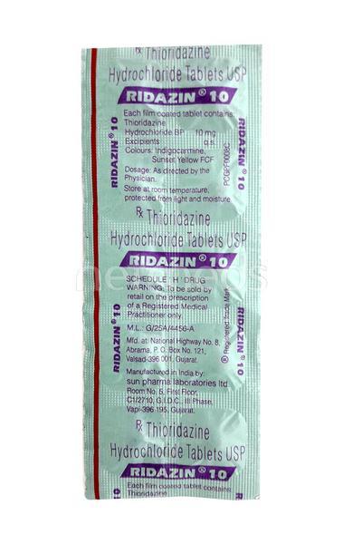 Ridazin 10mg Tablet 10'S : Uses, Side Effects, Price | Netmeds