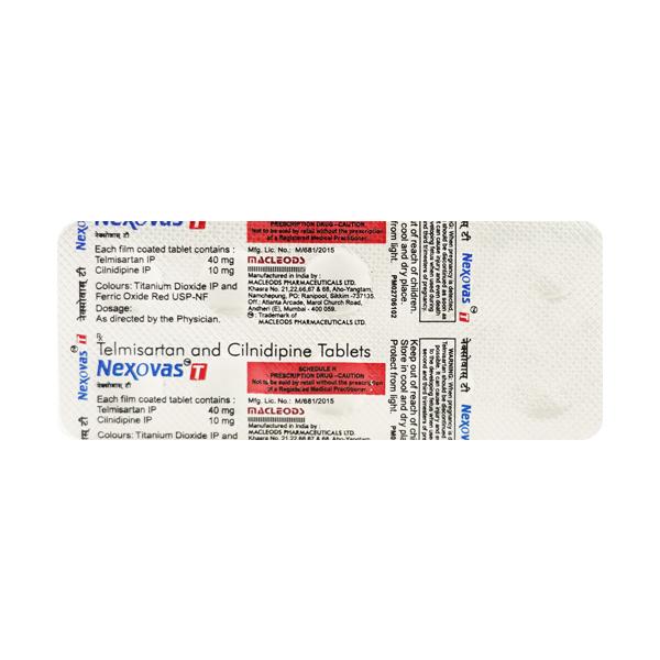 NEXOVAS T Tablet 10's : Price, Uses, Side Effects | Netmeds