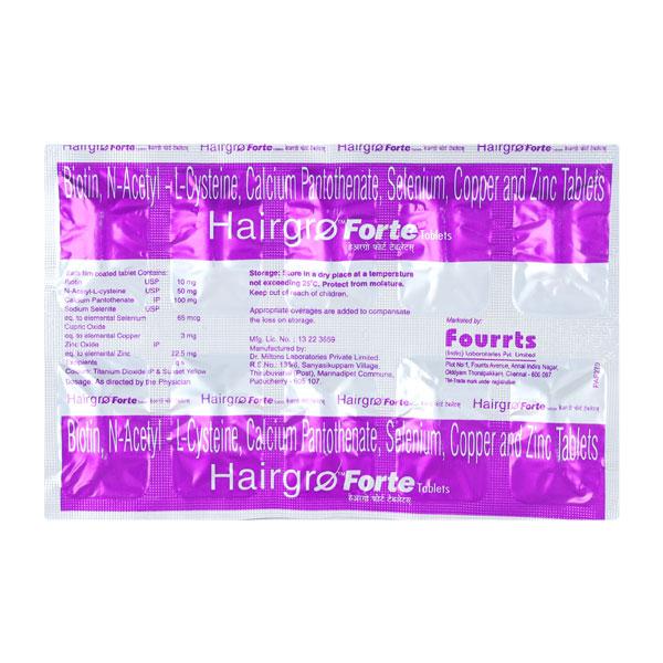 Buy Hairgro Forte Tablet 10'S Online at Upto 25% OFF | Netmeds