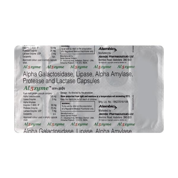 Al5Zyme Capsule 10'S : Price, Uses, Side Effects | Netmeds