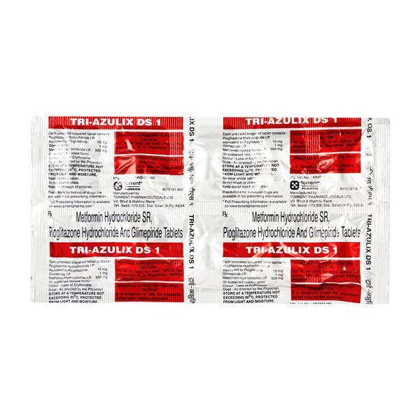 TRI AZULIX DS 1mg Tablet 10's : Price, Uses, Side Effects | Netmeds