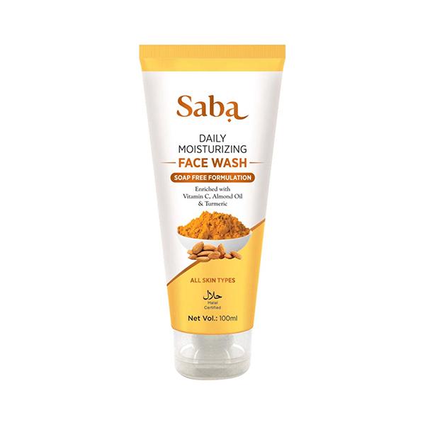 Buy Saba Daily Moisturizing Soap Free Facewash with Turmeric and Almond ...