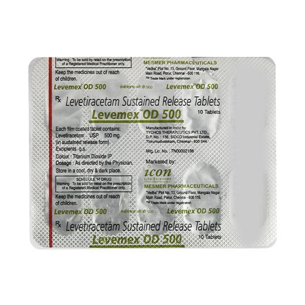 Levemex OD 500mg Tablet 10'S Price, Uses, Side effects, Substitutes ...