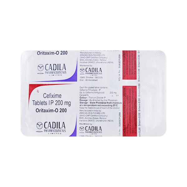 Oritaxim O 200mg Tablet 10'S : Price, Uses, Side Effects | Netmeds