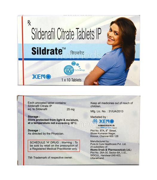 Buy Sildrate 25mg Tablet 10'S Online at Upto 25% OFF | Netmeds