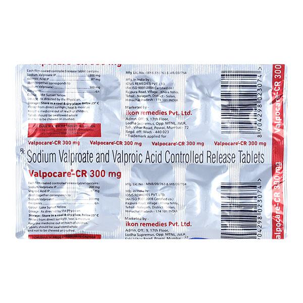 VALPOCARE CR 300 Tablet 10's Price, Uses, Side effects, Substitutes ...