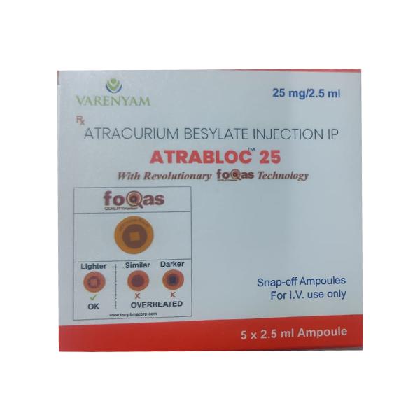 Buy ATRABLOC 25 Injection 5x2.5ml Online at Upto 25% OFF | Netmeds