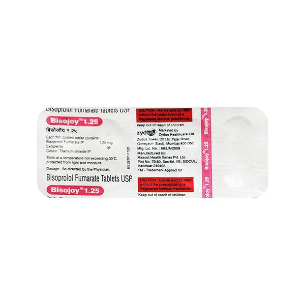 BISOJOY 1.25 Tablet 10's : Price, Uses, Side Effects | Netmeds