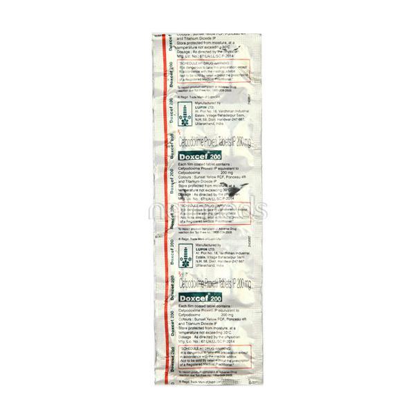 Doxcef 200mg Tablet 10'S : Price, Uses, Side Effects | Netmeds