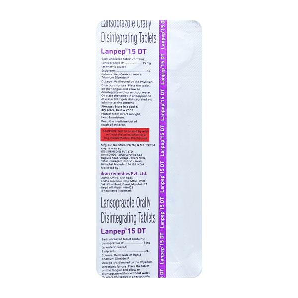 Buy LANPEP DT 15 Orally Disintegrating Tablet 10's Online at Upto 25% ...