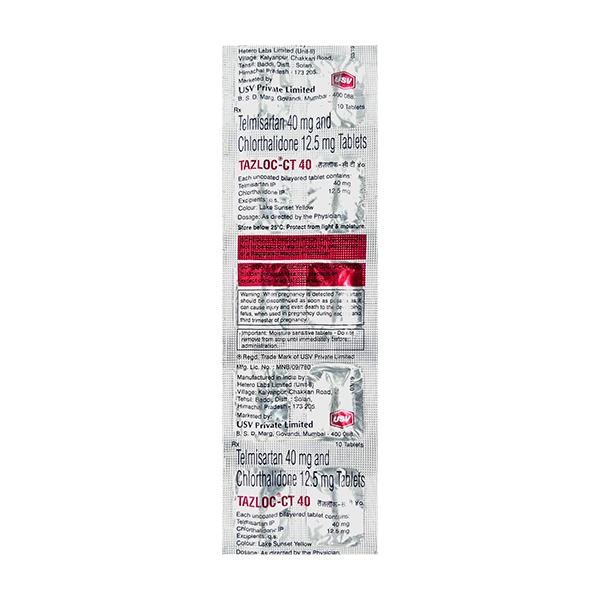 Tazloc CT 40mg Tablet 10'S : Price, Uses, Side Effects | Netmeds